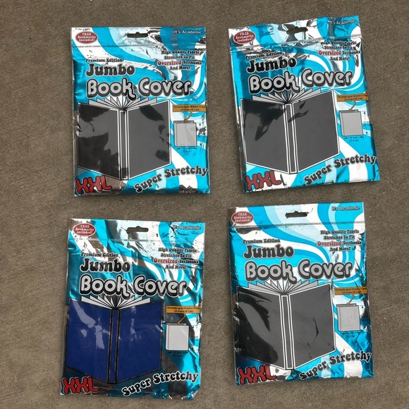 Storage & Organization | Jumbo Book Cover Set Black And Blue | Poshmark